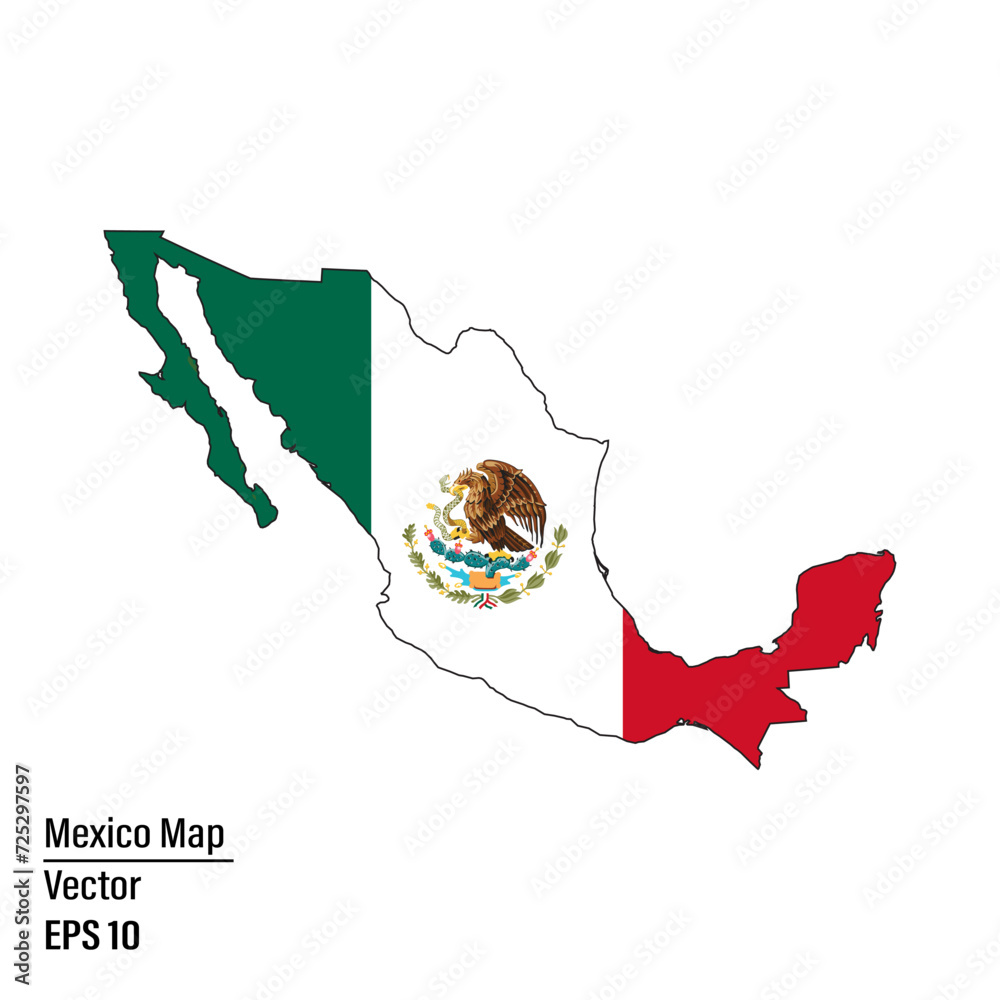 mexico map. illustration vector of Mexico map. Vector illustration eps ...