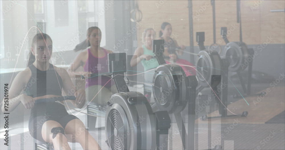 Image of data processing on graph over diverse women cross training on ...