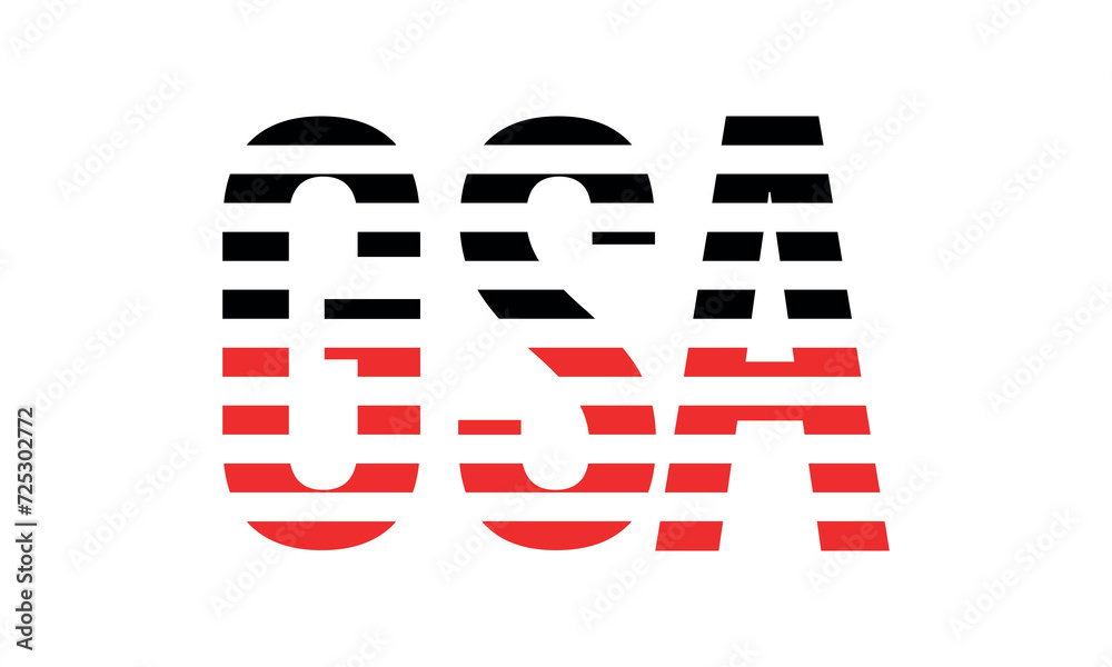 GSA three initial letter iconic line negative space minimal logo design ...