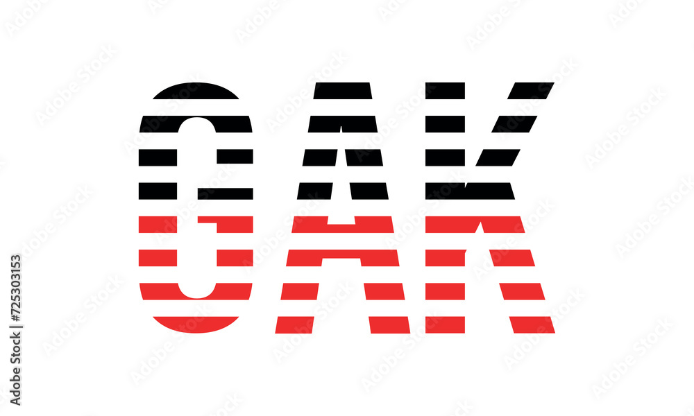 GAK three initial letter iconic line negative space minimal logo design ...