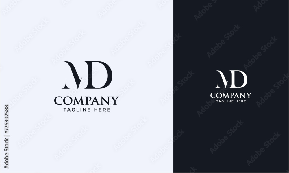 MD initial logo concept monogram,logo template designed to make your ...