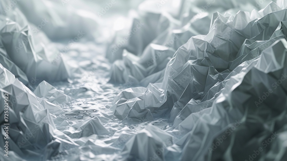 Origami Waterfall, a waterfall made entirely of folded paper ...