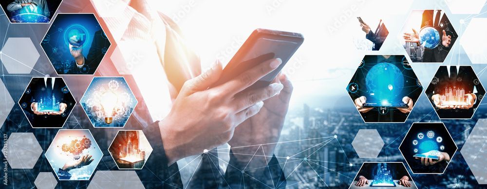 Communication technology , smart connection IOT and people network ...