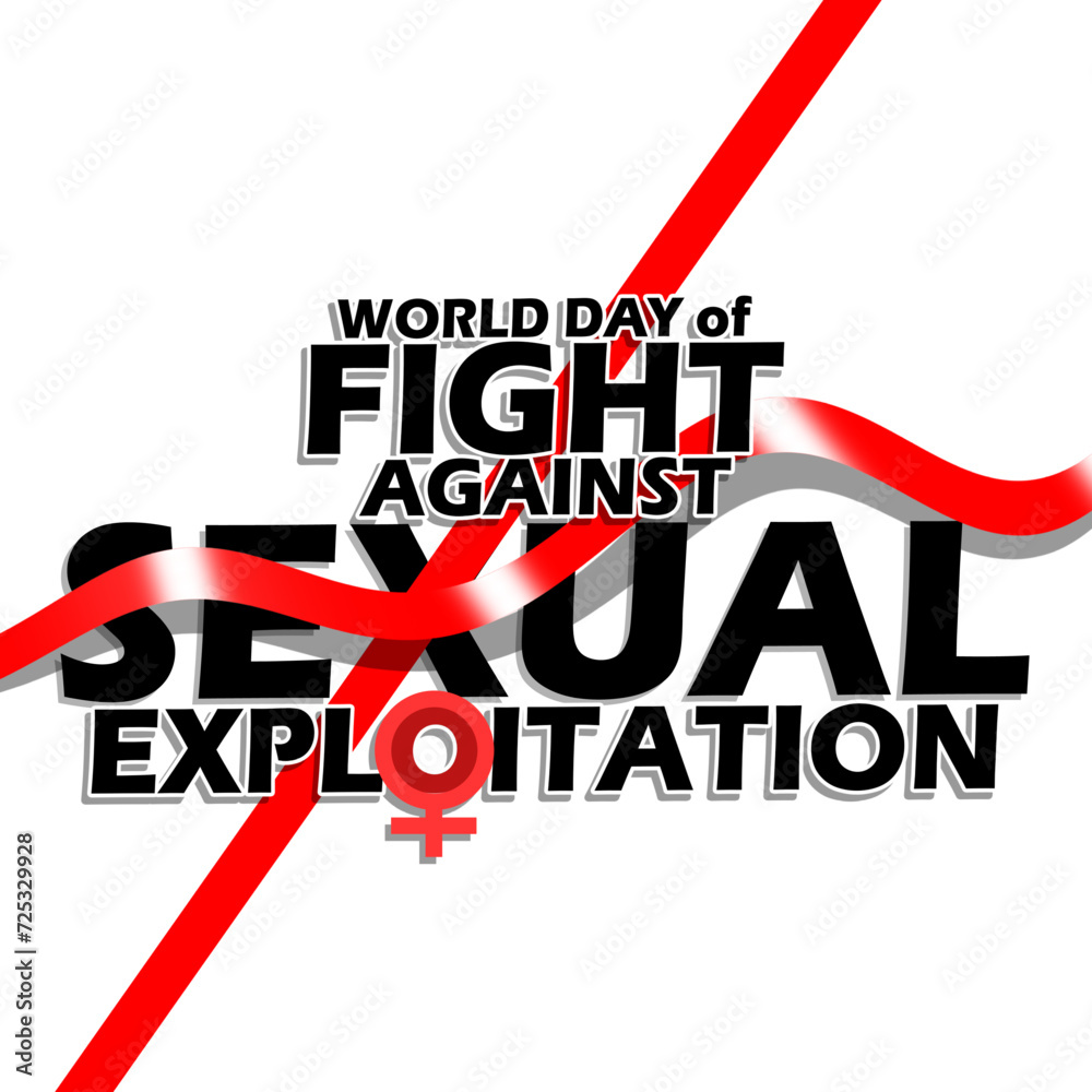World Day of Fight against Sexual Exploitation event banner. Bold text ...