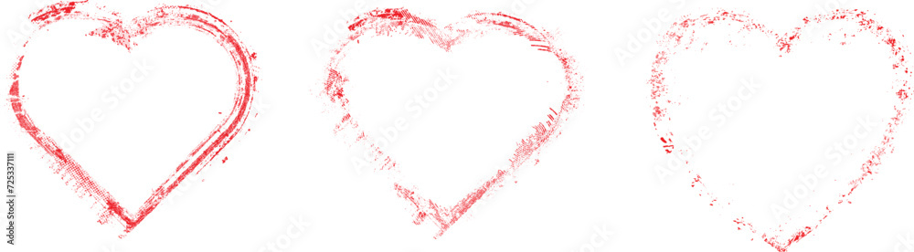 Glitch distorted heart shape . Minimal art design . Noise destroyed ...