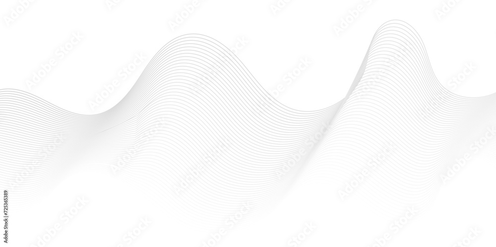 Modern abstract white wave digital geometric Technology, data science ...
