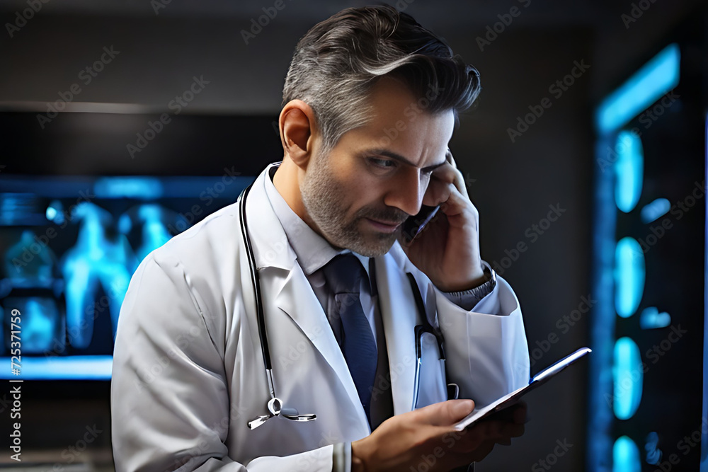 Profile photo of attractive family doc lady patients consultation ...