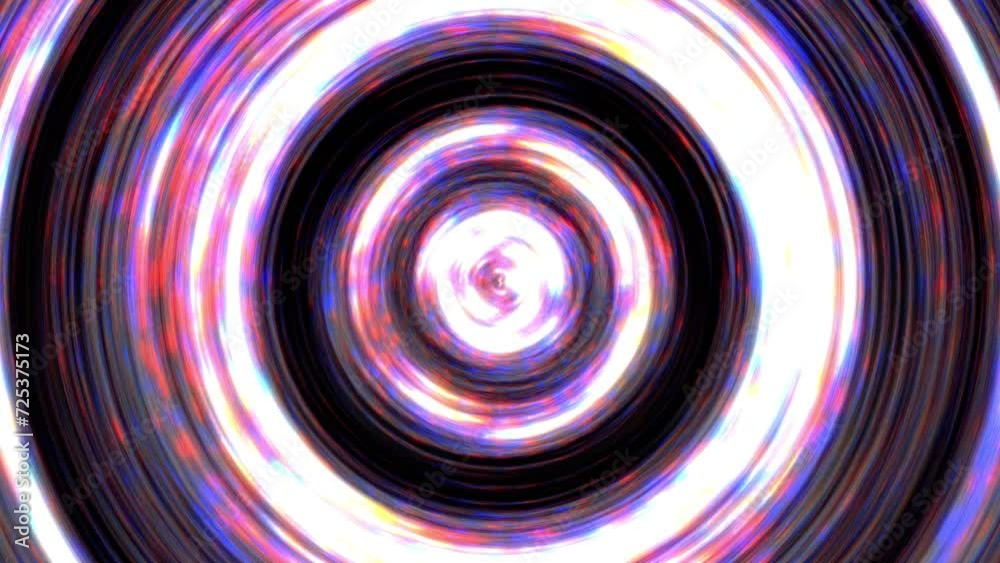 Distortion waves on abstract sphere of particles loop. Digital data ...