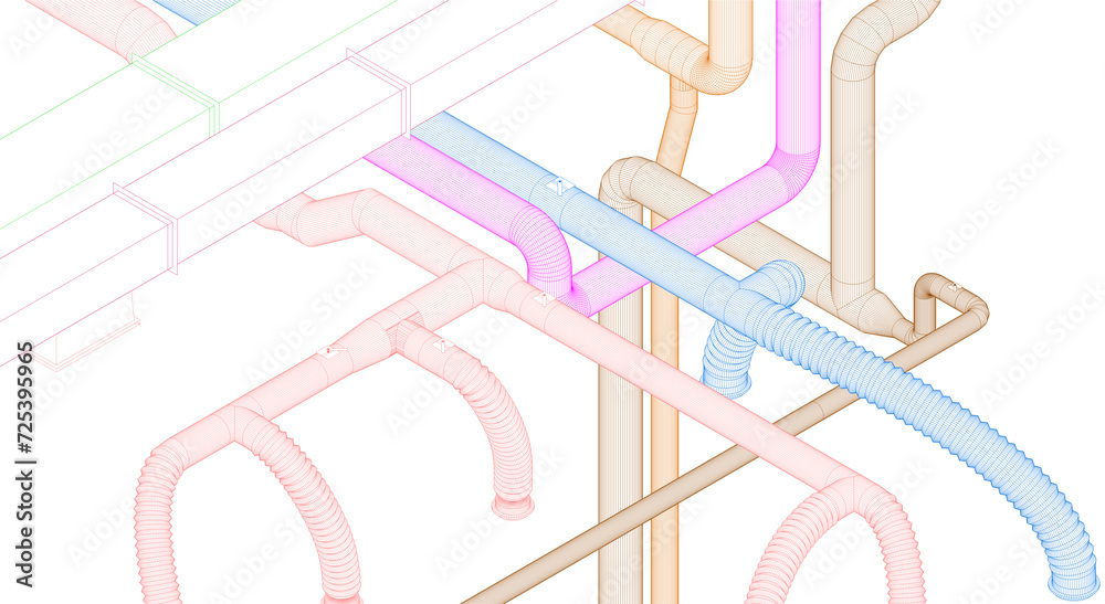 BIM (Building Information Modeling) ventilation system design 3d ...