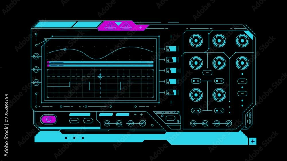 4K UI User Interface with HUD graphs pack bar text box table black ...