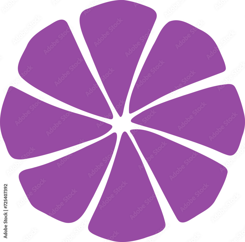 Simple flower symbol flat illustration. Flower shape decorative design ...