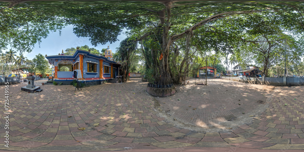 full hdri 360 panorama near hindu temple of ganesh god of wisdom and ...