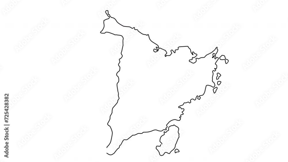 animated sketch map of Iloilo in the Philippines Stock 비디오 | Adobe Stock