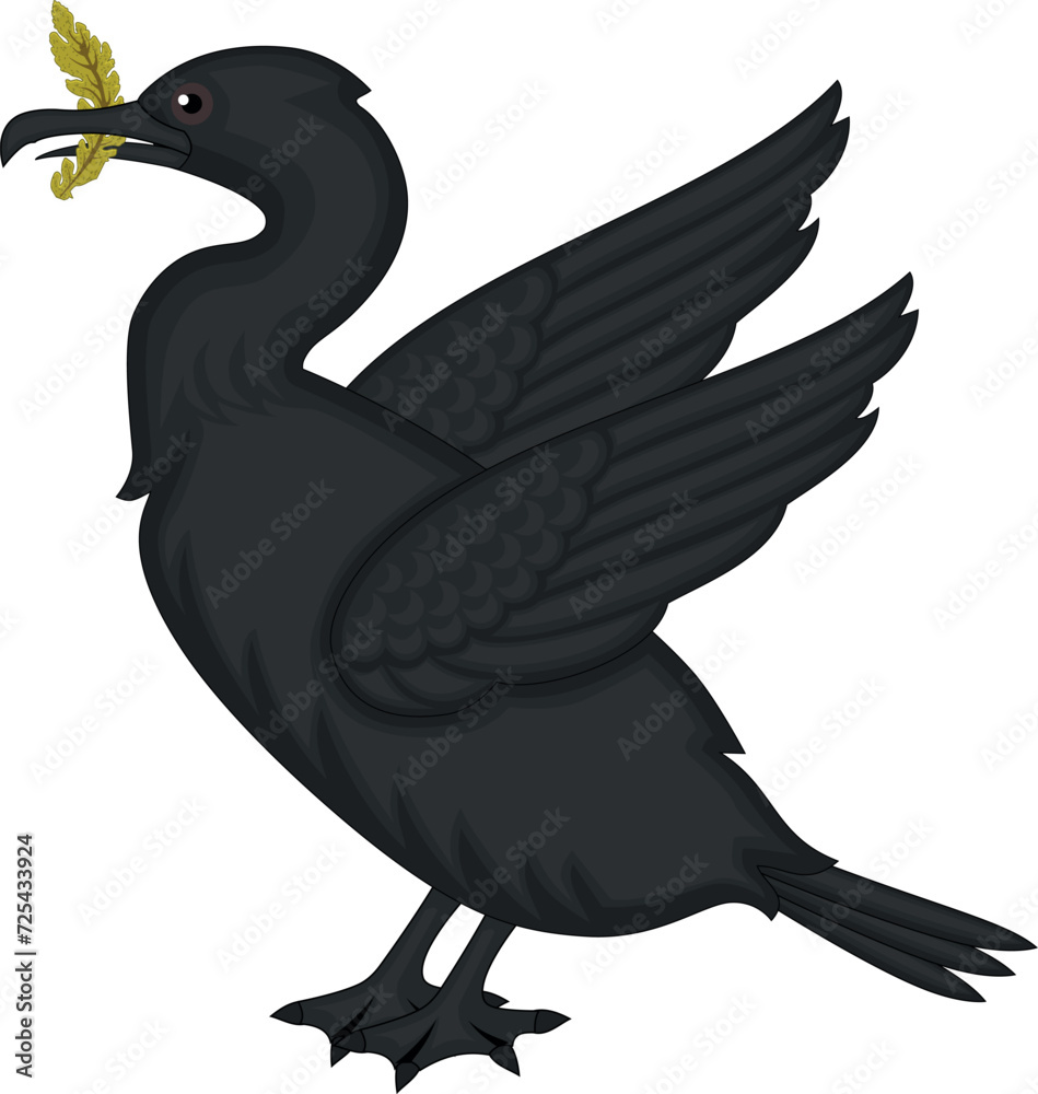 Vector illustration of the LIVER BIRD as a symbol of the English city ...