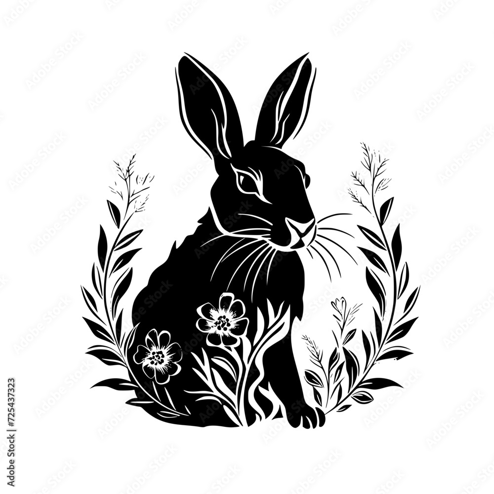 rabbit svg, rabbit clipart, rabbit png, rabbit silhouette, rabbit ...
