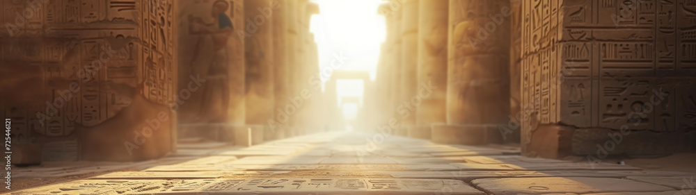 A mystical portal in the Ancient egypt Temple leading to another ...