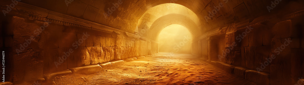 A mystical portal in the Ancient egypt Temple leading to another ...