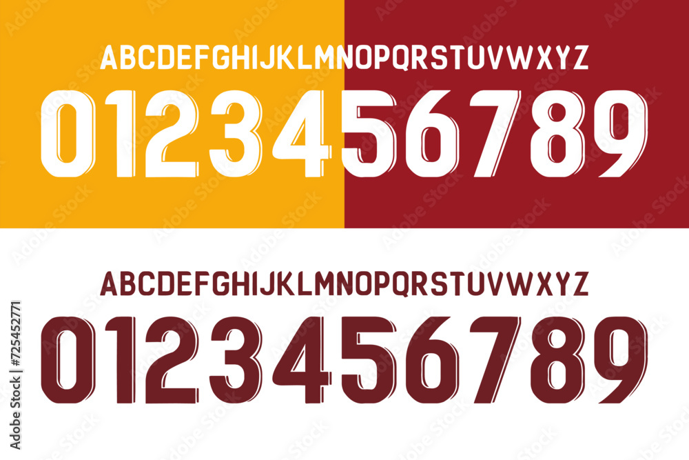 font vector team 2023-2024 kit sport style font. football style font ...