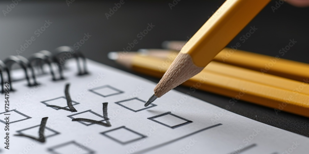 Web-based survey using tick boxes to fill out a survey form on an ...