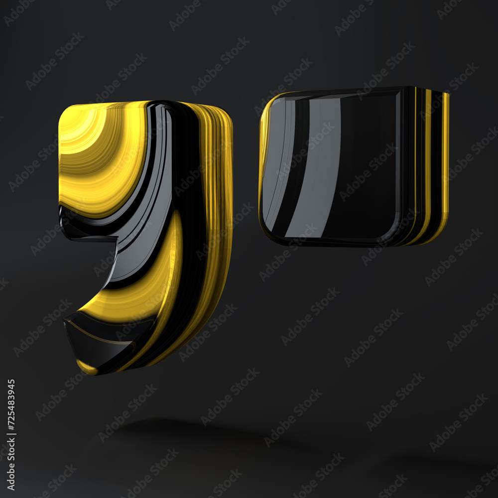 Luxury style golden equal, dot, comma symbols icon. graphic design, ui ...