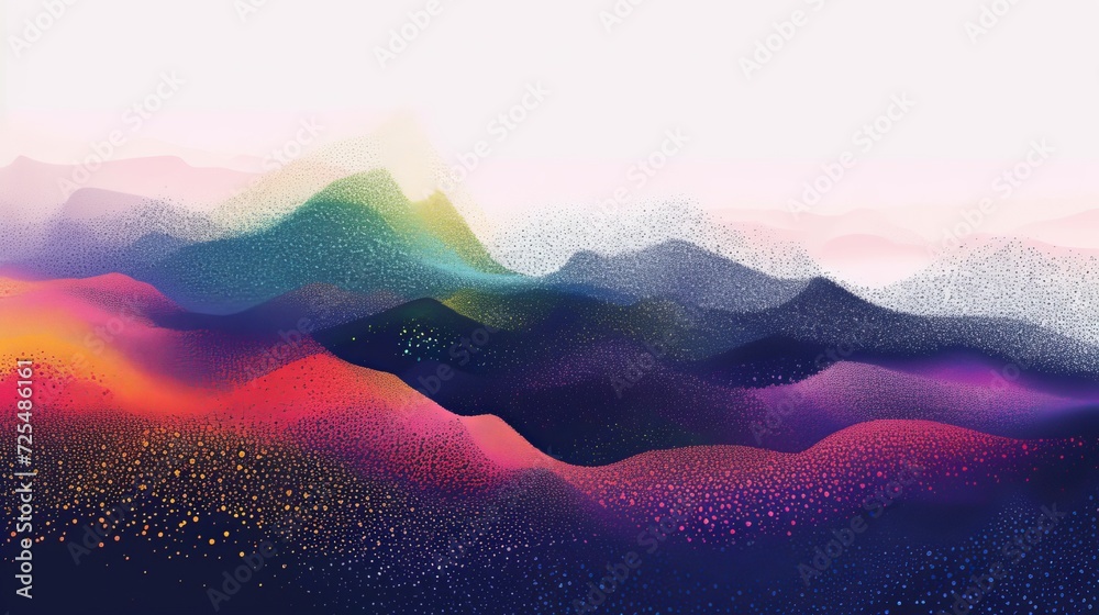 minimalism and abstract illustration with a pointilism-like dot effect ...