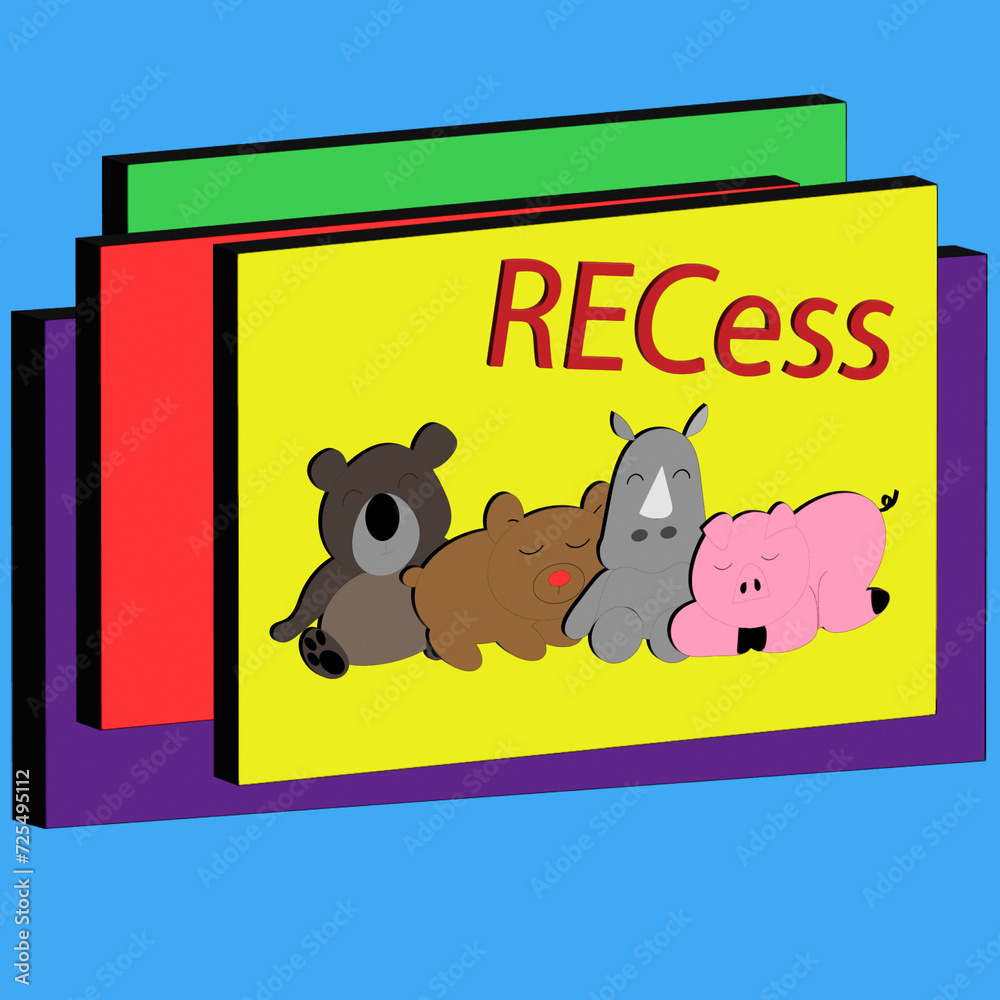 Cartoon drawing of a sleeping animal Stock Illustration | Adobe Stock