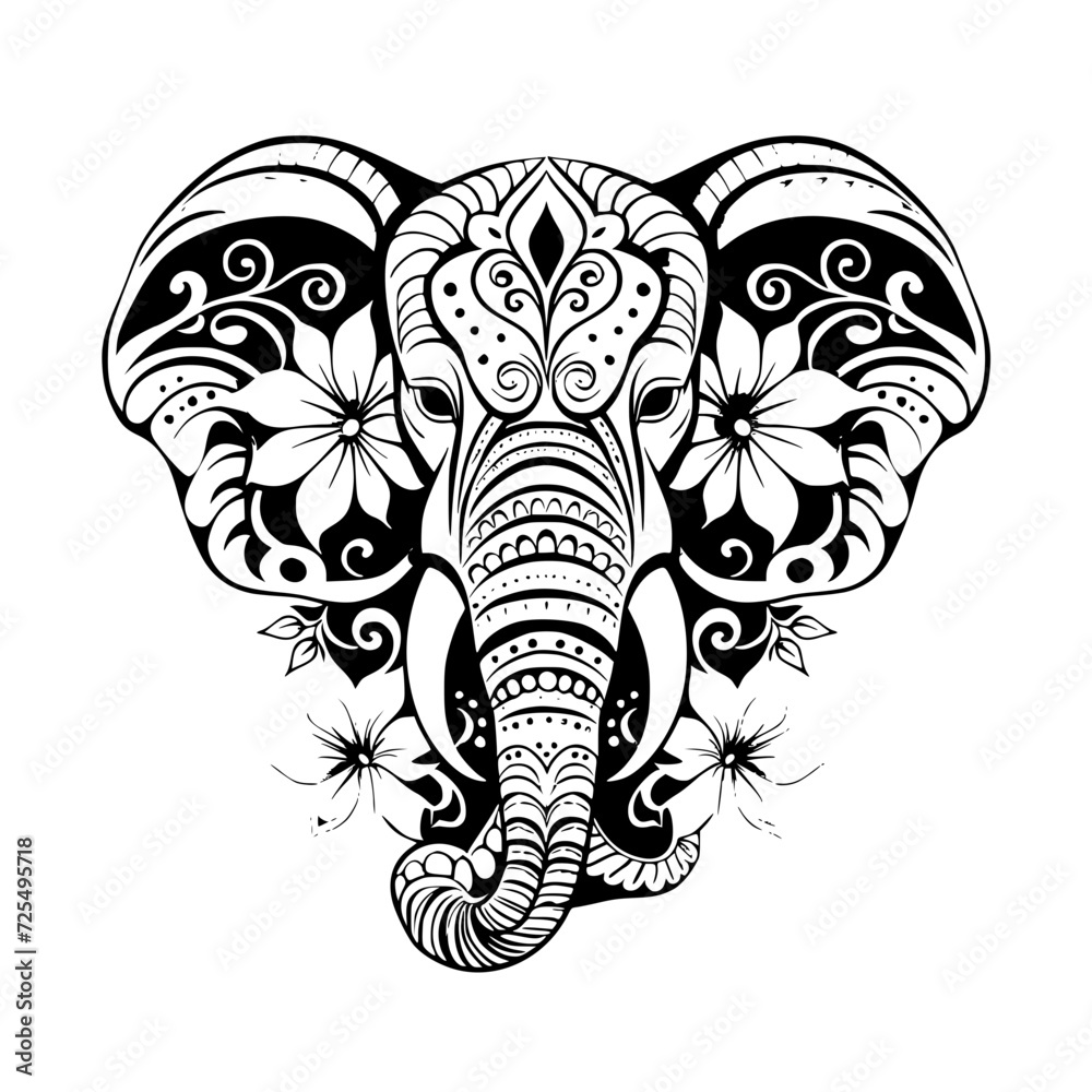 Elephant Svg, Elephant Mandala Svg, Elephant Clipart, Mandala Svg ...