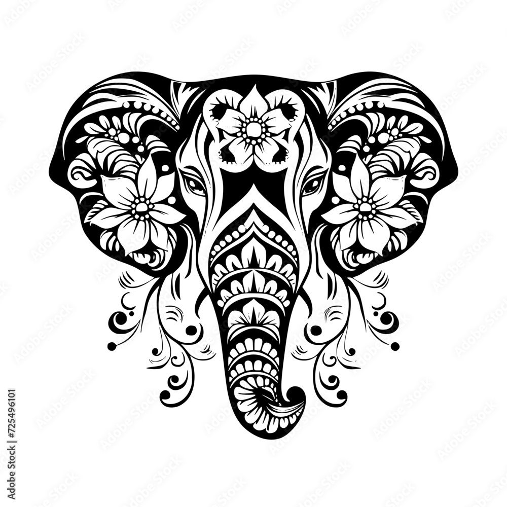 Elephant Svg, Elephant Mandala Svg, Elephant Clipart, Mandala Svg ...