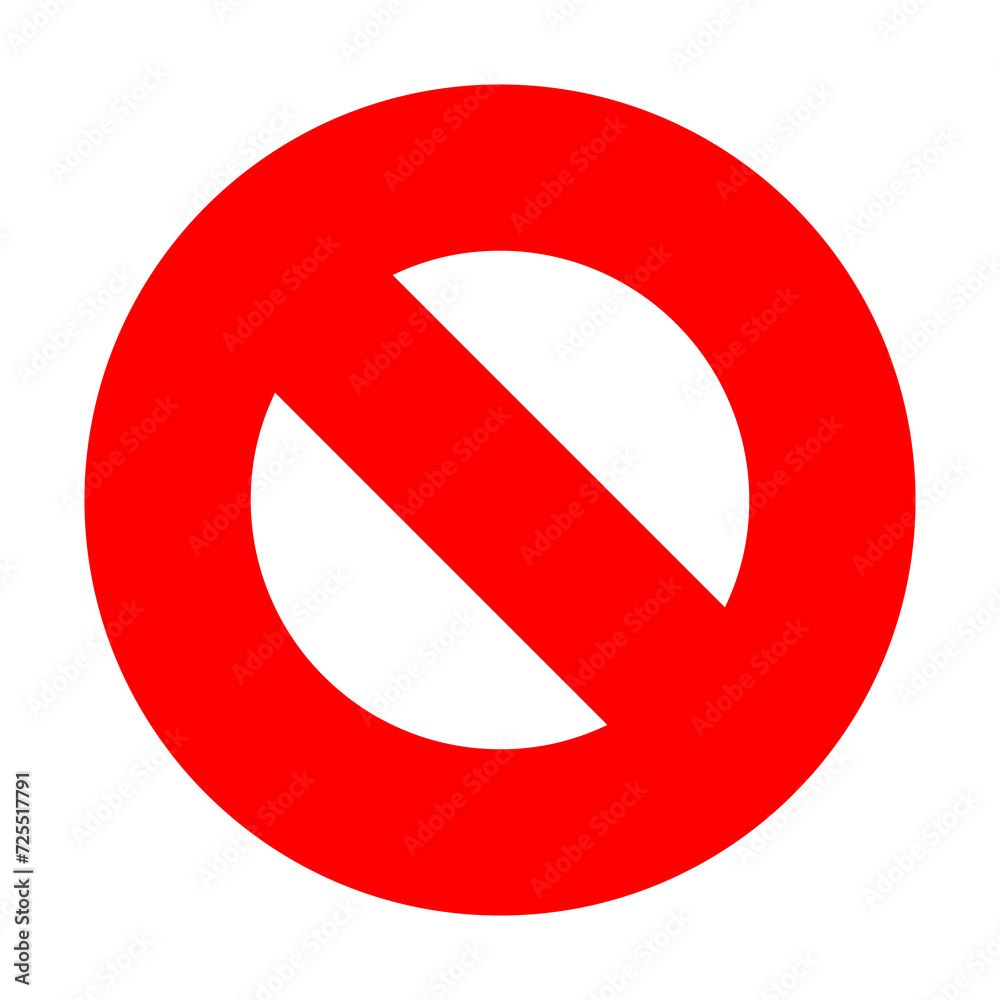 Do not enter sign. Prohibited simple red sign with shadow on white ...