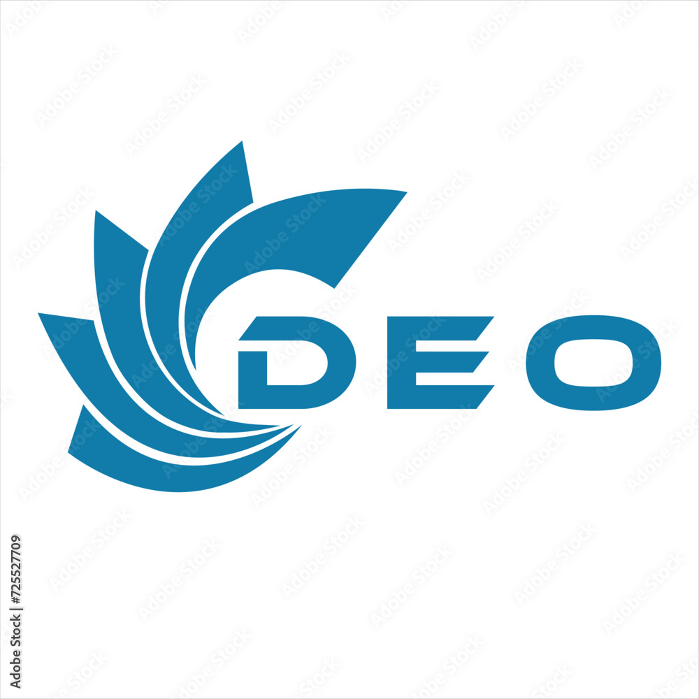 DEO letter design. DEO letter technology logo design on white ...
