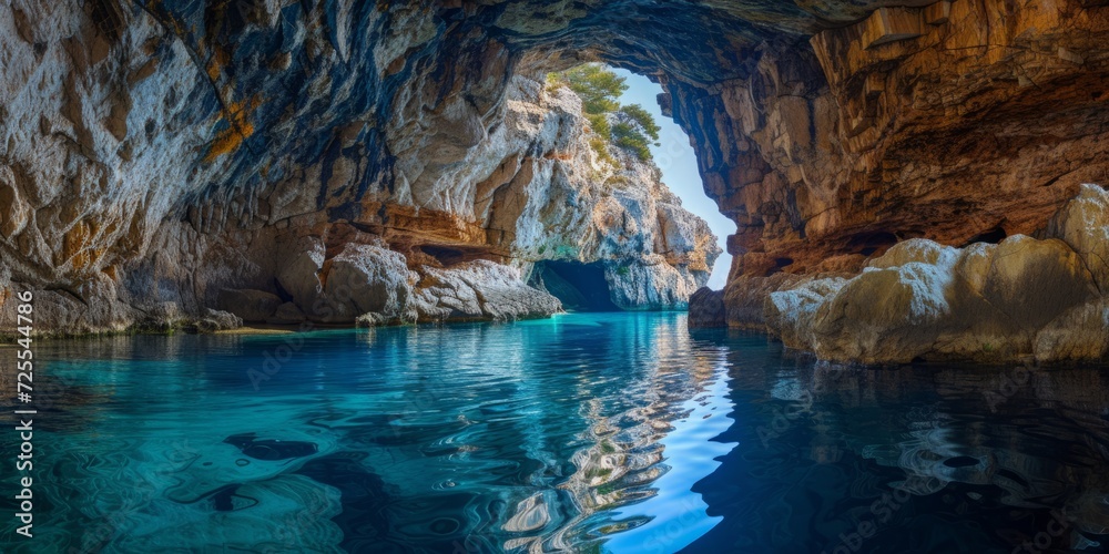 Stunning Blue Lagoon Cave On Bisevo Island In Croatias Dalmatian Coast ...