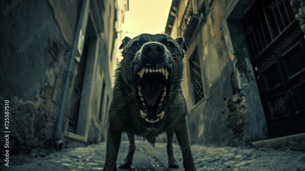 Dog aggression. Top Most Aggressive Dog Breeds. Aggressive dog snarling ...