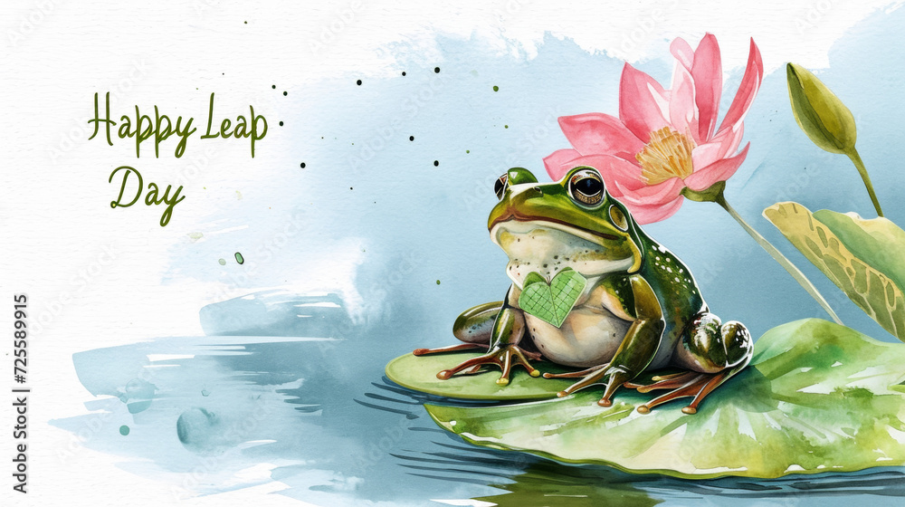 Leap day, ONE EXTRA DAY, Leap year 29 February 2024 watercolor ...