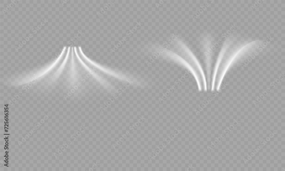 Vecteur Stock Air, smoke or wind motion effect isolated on a see ...