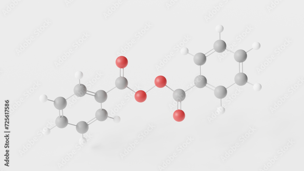 benzoyl peroxide molecule 3d, molecular structure, ball and stick model ...