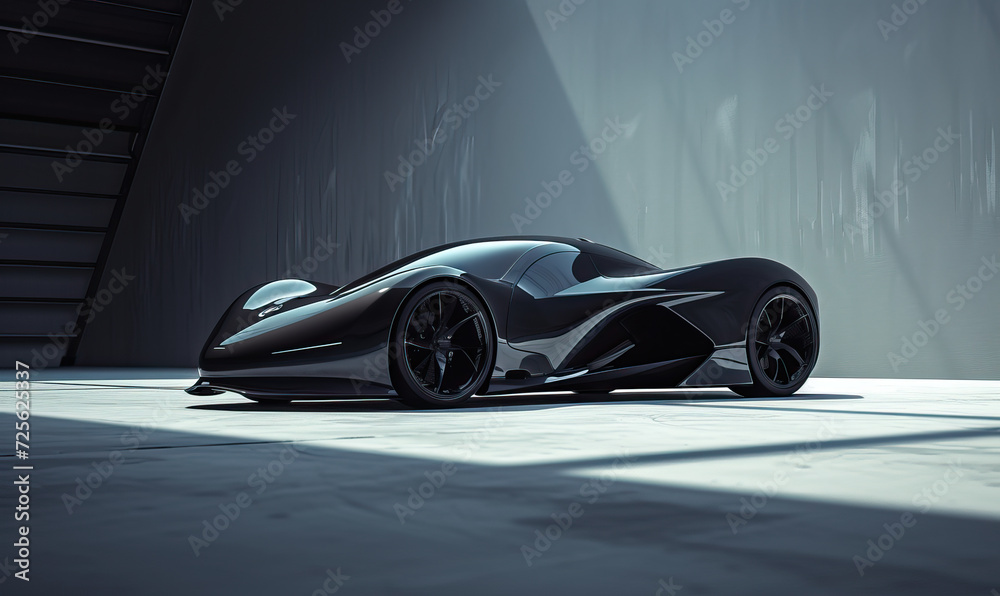 Studio photography, futuristic smooth flowing hyperbolic paraboloid ...