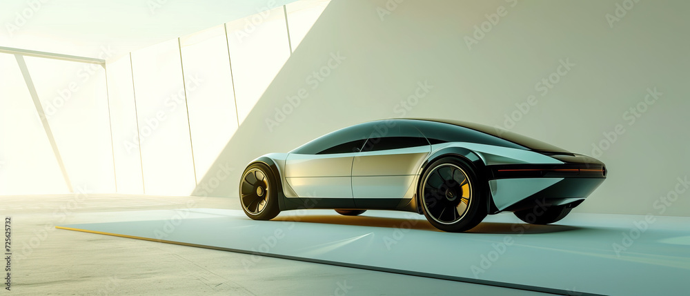 Studio photography, futuristic smooth flowing hyperbolic paraboloid ...