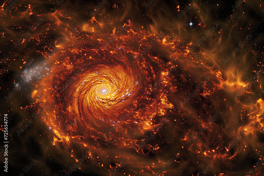 Cosmic Background Illustrating the Birth of a Star, Spiral Nebula, Gas ...