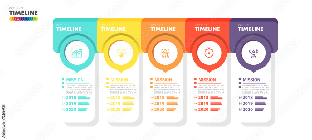 Business Infographic Layout with Vector Elements for Web Banner and ...