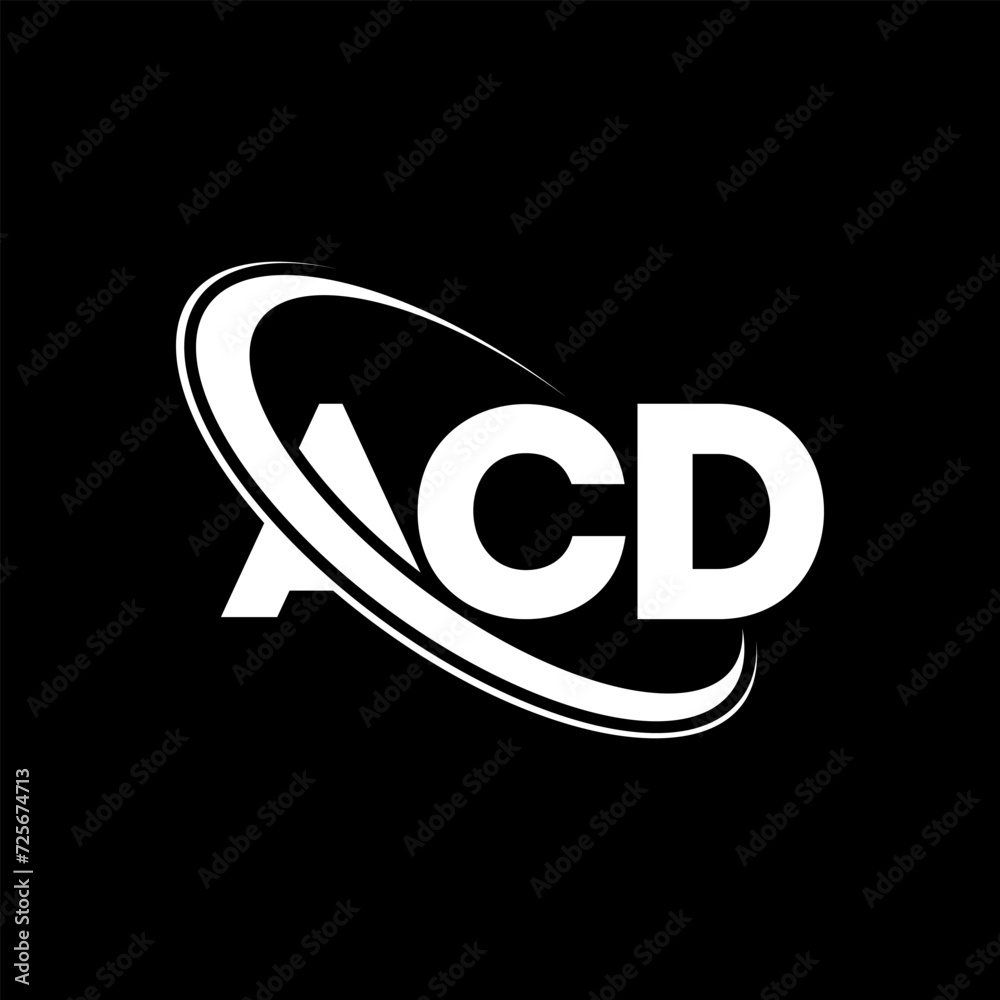 ACD logo. ACD letter. ACD letter logo design. Intitials ACD logo linked ...