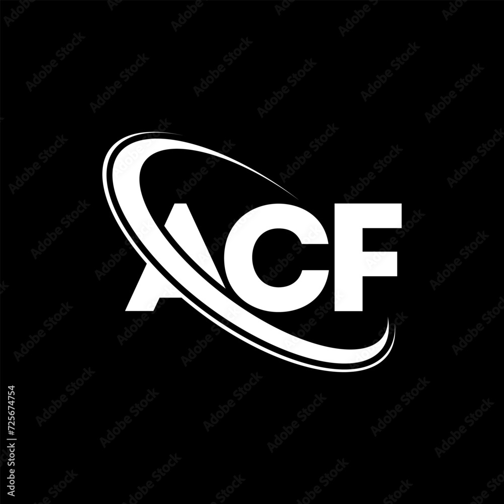 ACF logo. ACF letter. ACF letter logo design. Intitials ACF logo linked ...
