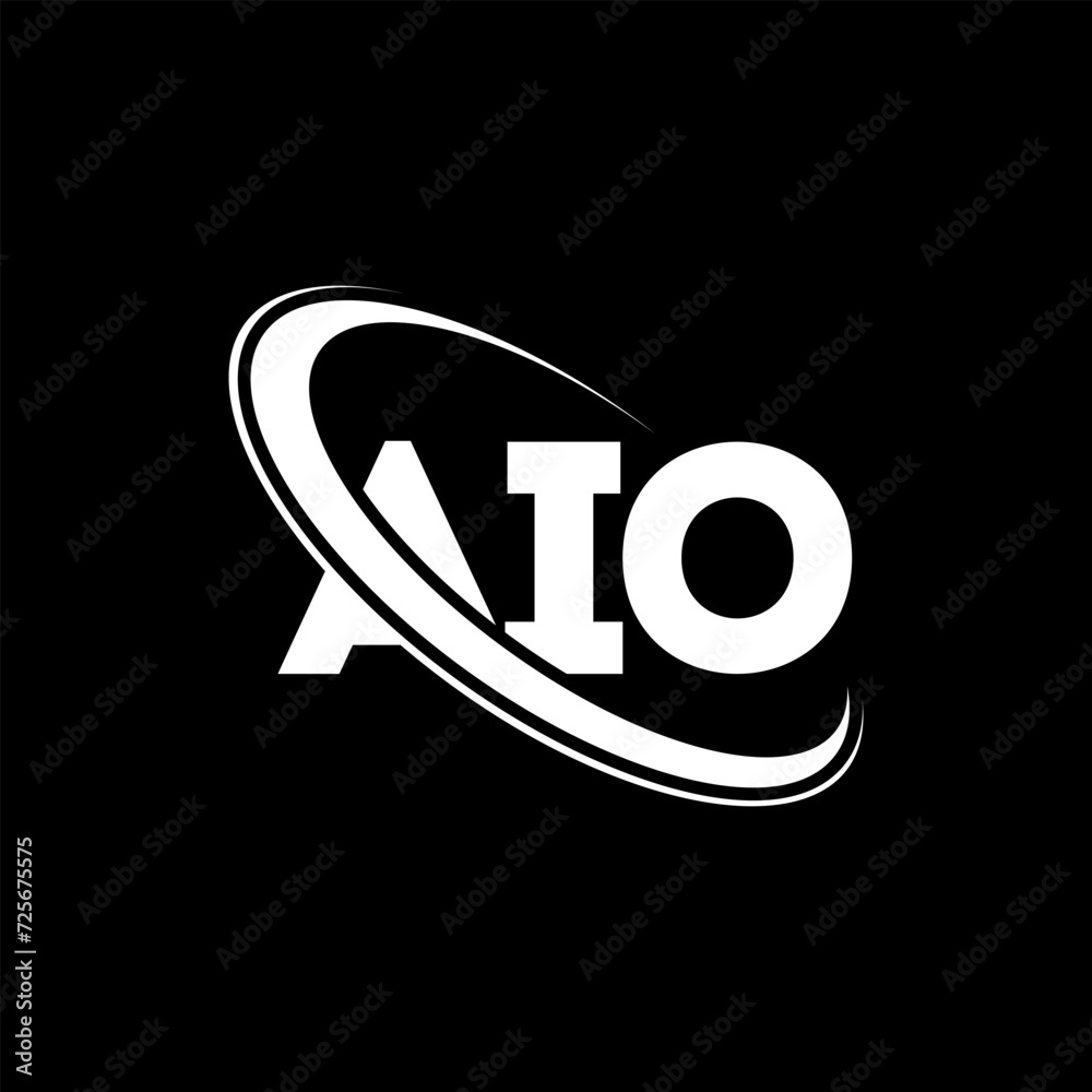 AIO logo. AIO letter. AIO letter logo design. Initials AIO logo linked ...