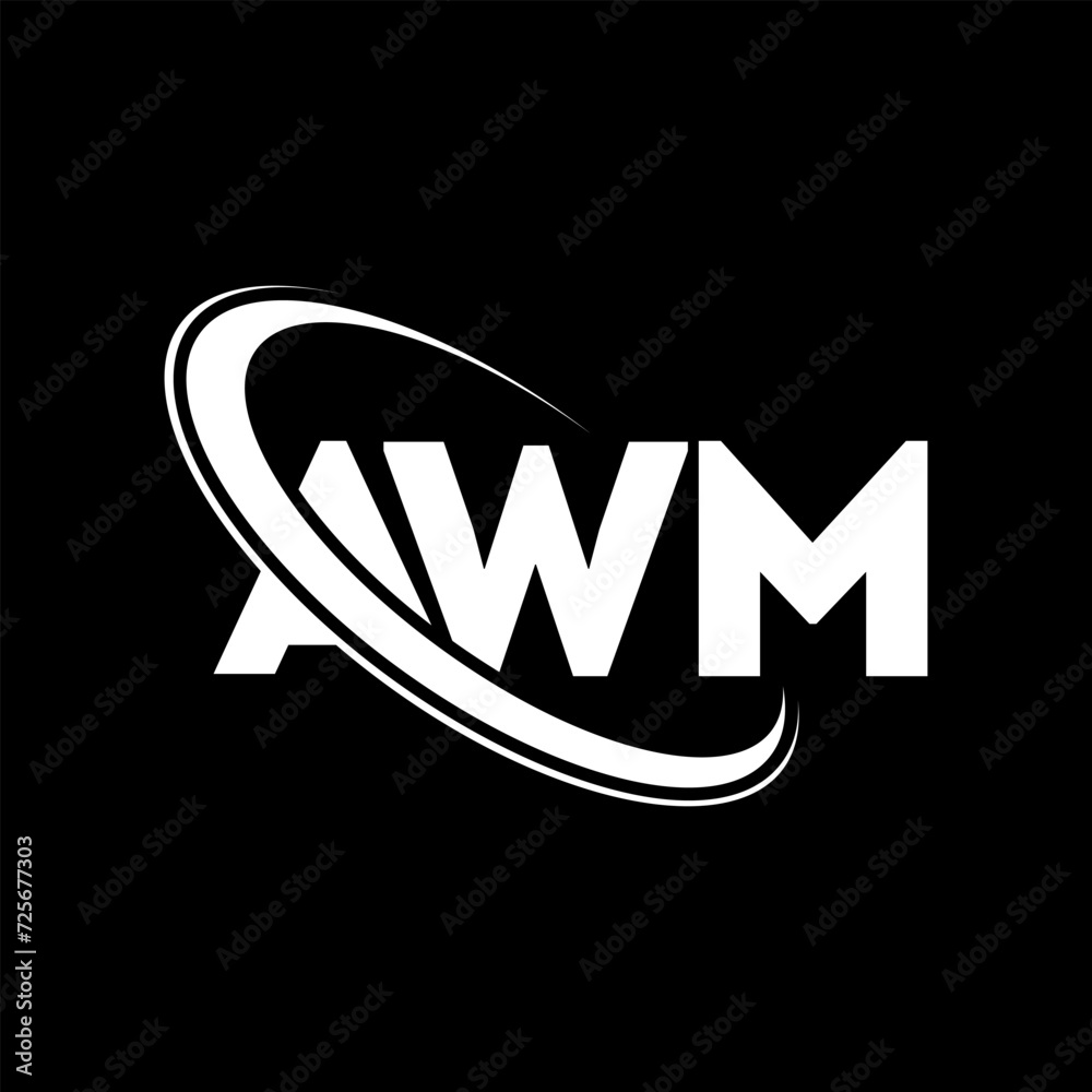 AWM logo. AWM letter. AWM letter logo design. Initials AWM logo linked ...