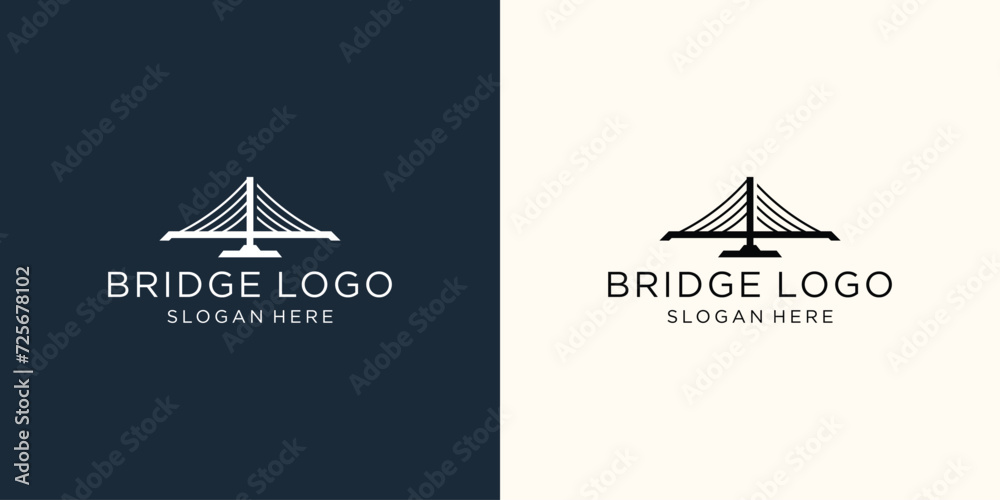 Bridge Lines Logo a minimal dan simple logo of bridge shape. Bridge ...