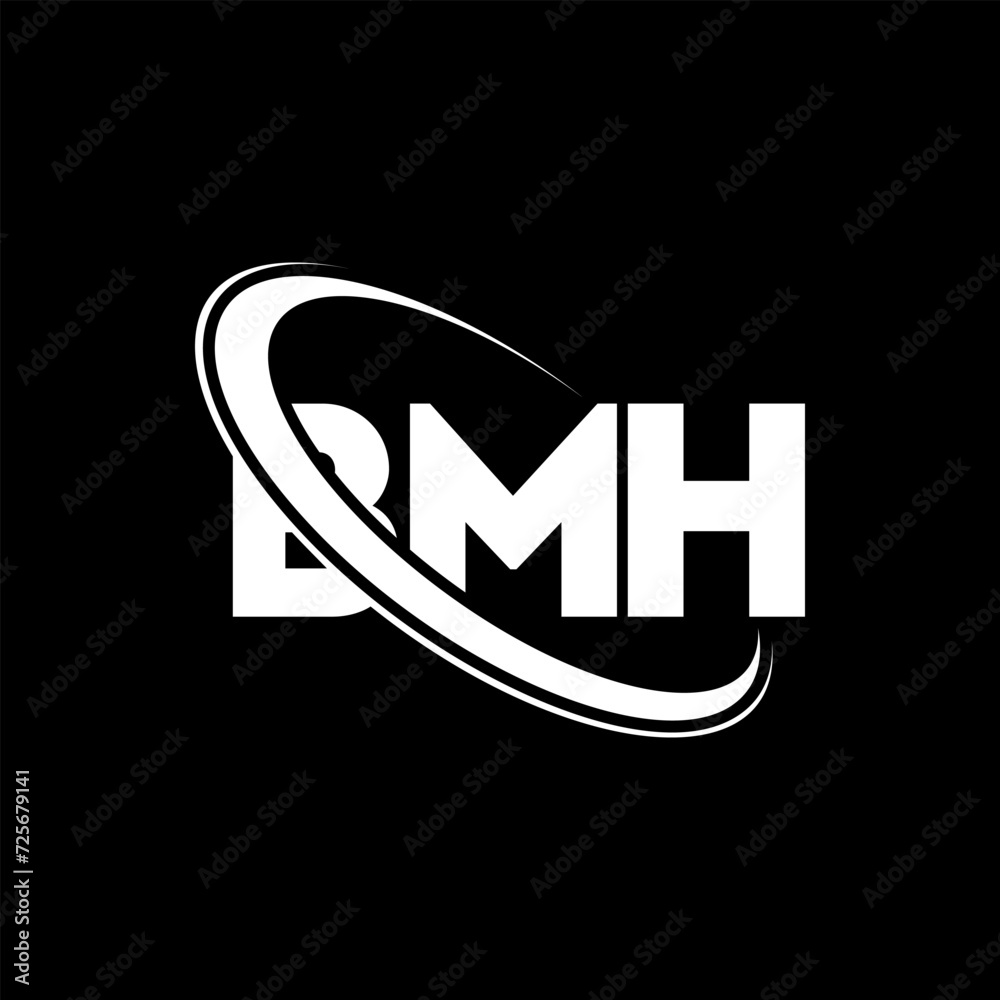 BMH logo. BMH letter. BMH letter logo design. Initials BMH logo linked ...