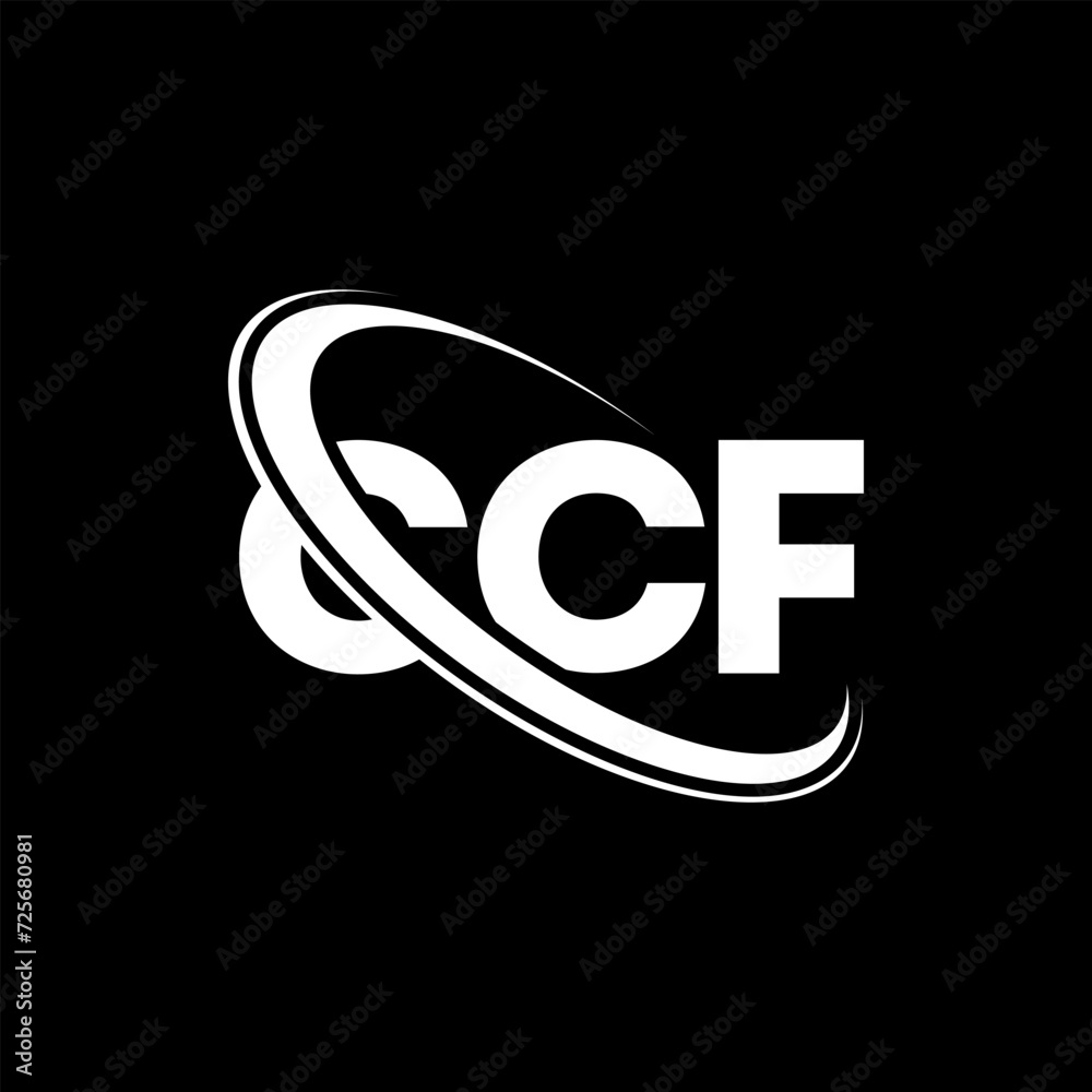 CCF logo. CCF letter. CCF letter logo design. Intitials CCF logo linked ...