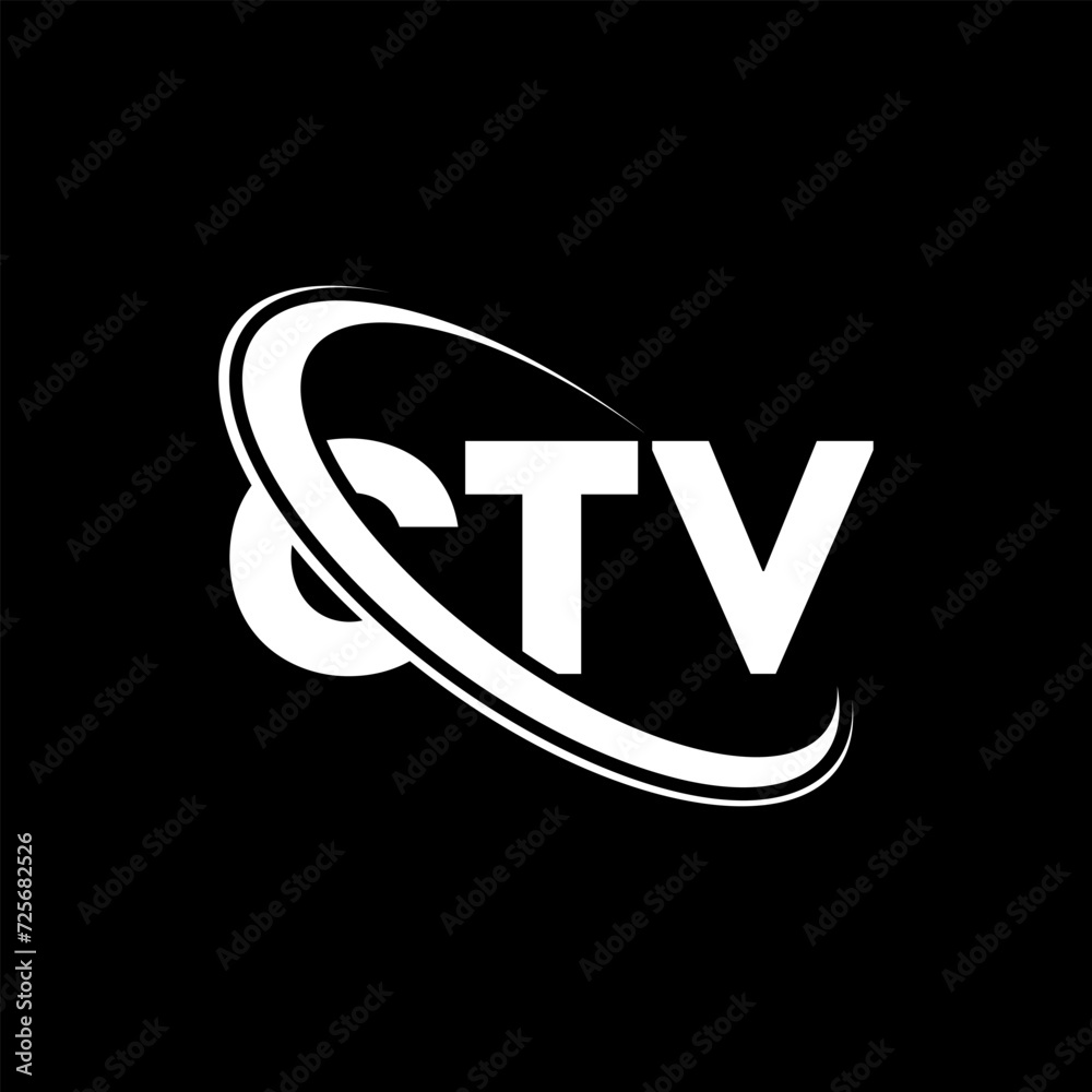 CTV logo. CTV letter. CTV letter logo design. Initials CTV logo linked ...