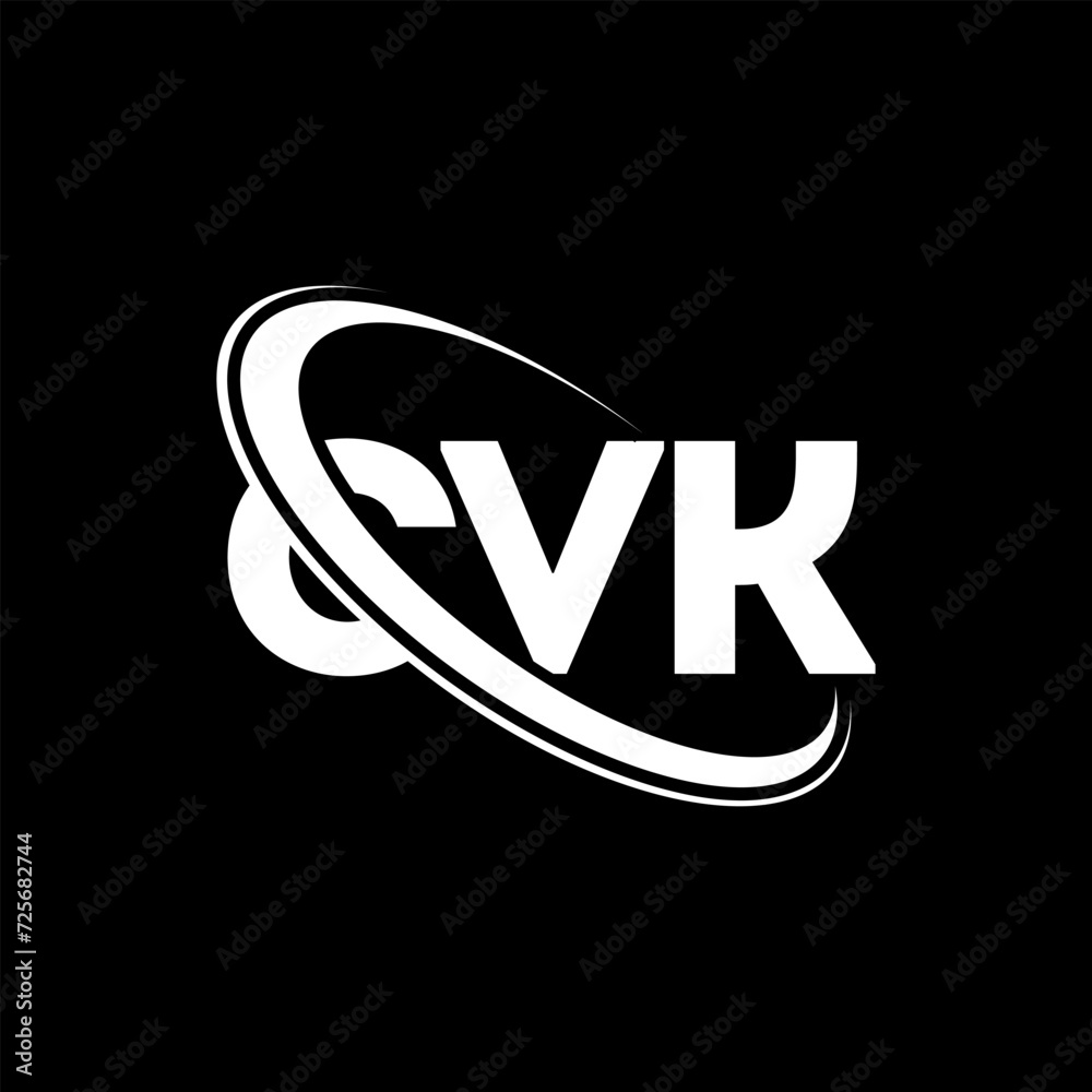 CVK logo. CVK letter. CVK letter logo design. Initials CVK logo linked ...