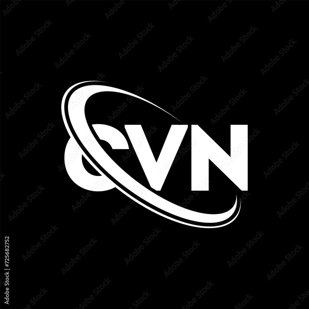 CVN logo. CVN letter. CVN letter logo design. Initials CVN logo linked ...