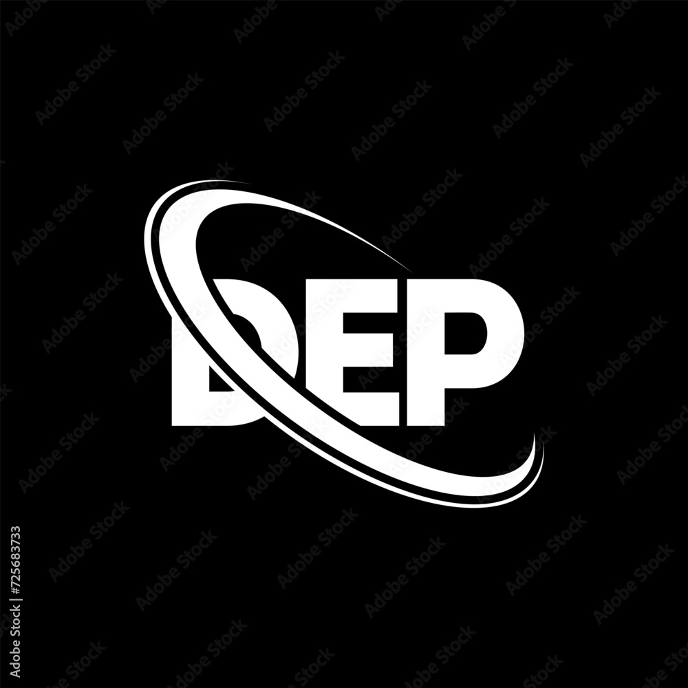 DEP logo. DEP letter. DEP letter logo design. Initials DEP logo linked ...